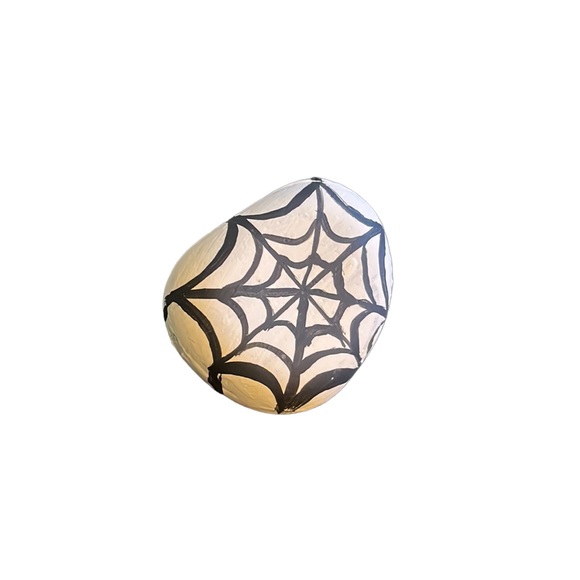 Hand Crafted | Art | Hand Painted Spider Web Garden Rock | Poshmark